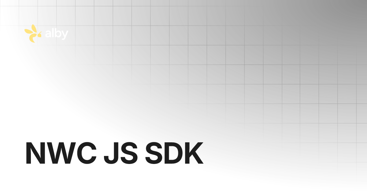 NWC JS SDK | Alby Developer Guide