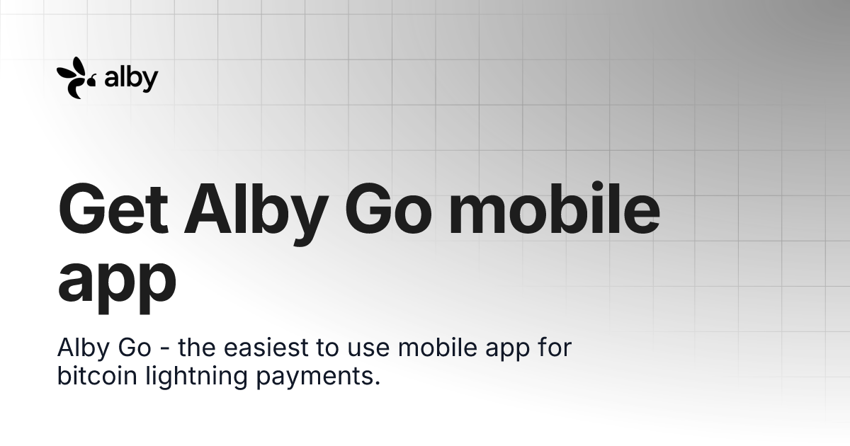 Get Alby Go mobile app | Alby Guides